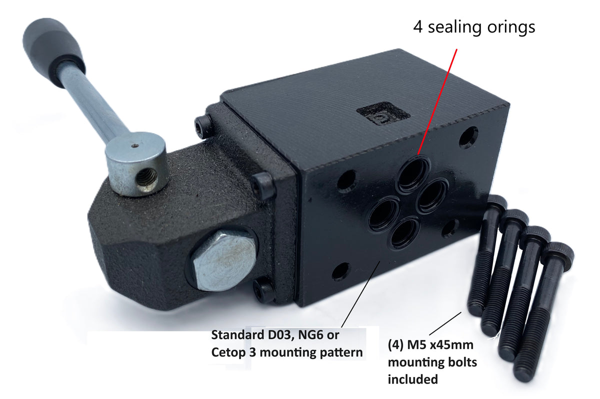 Hydraulic Directional Valve Lever Manual Operated D03 NG6 – Fluidhaus LLC
